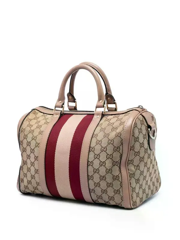 Gucci 2016-2026 Medium Gg Canvas Web Joy Boston Bag Satchel