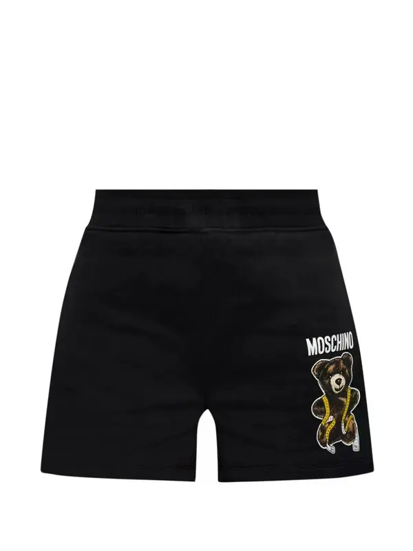 Moschino Teddy Bear-print Shorts - Black