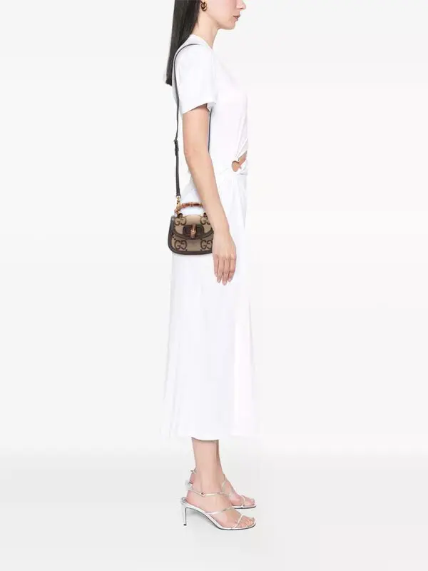 Gucci 1947 Bamboo Top Handle Bag Satchel - Neutrals