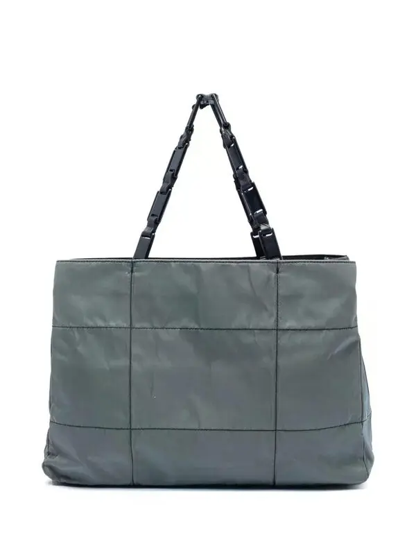 Prada 2000-2013 Impuntu Tessuto Chain Tote Bag - Grey