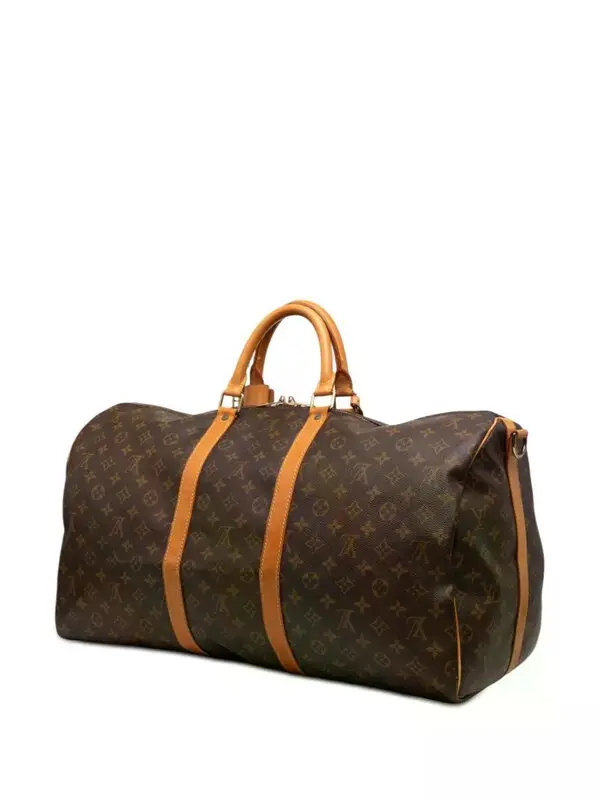 LOUIS VUITTON Keepall Bandouliere 55 Travel Bag - Brown