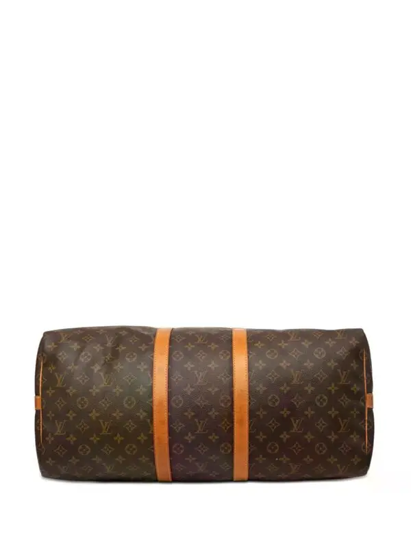 LOUIS VUITTON Keepall Bandouliere 55 Travel Bag - Brown
