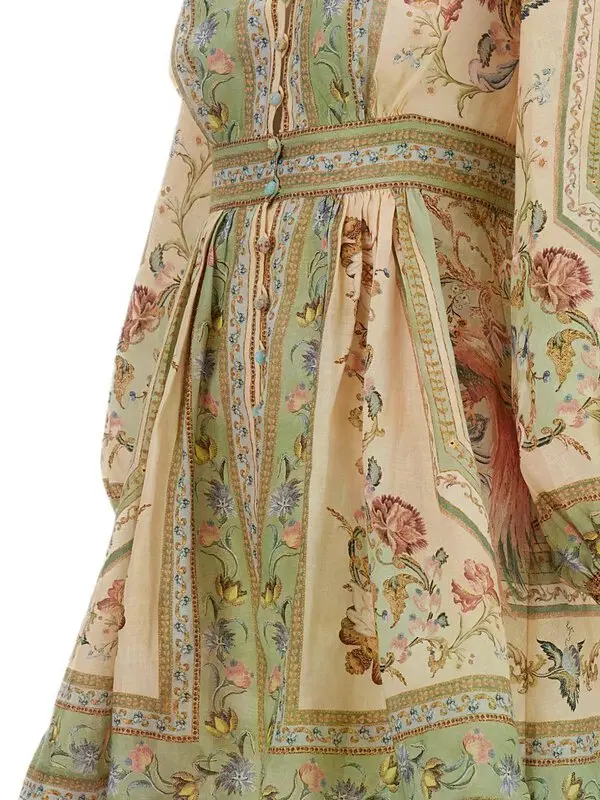 Zimmermann Floral-print Linen Mini Dress