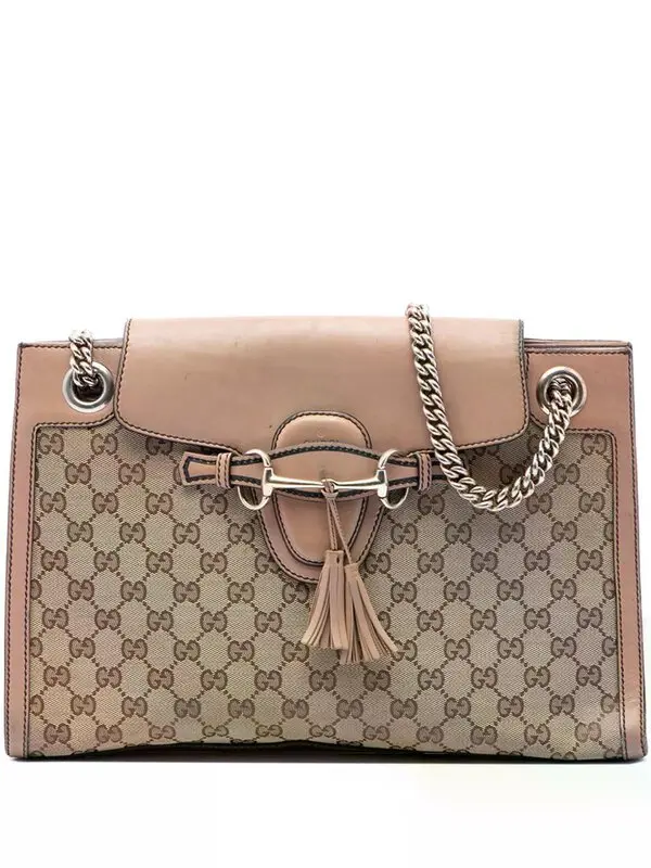 Gucci 2016-2026 Large Gg Canvas Emily Shoulder Bag - Neutrals