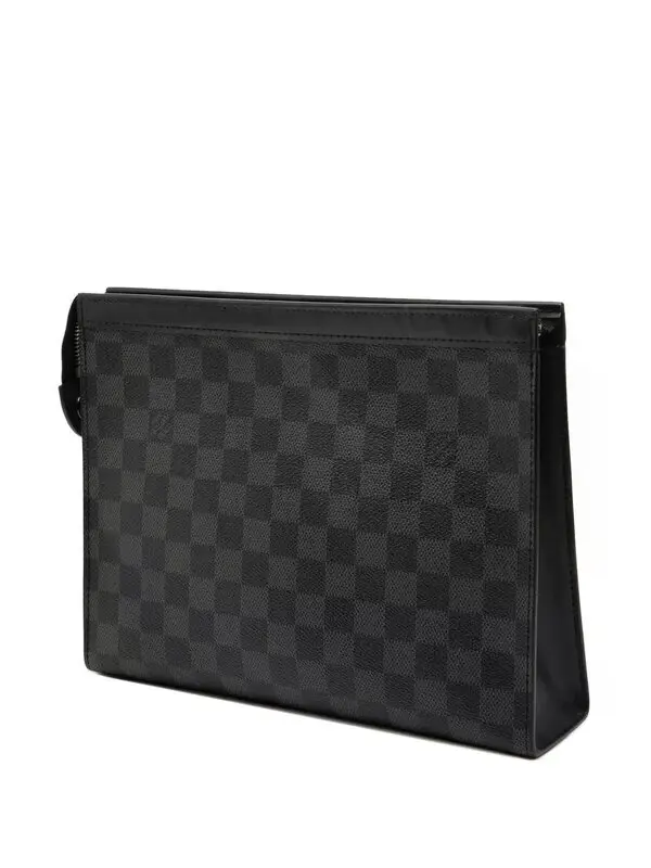 LOUIS VUITTON Damier Graphite Pochette Voyage Mm Clutch Bag