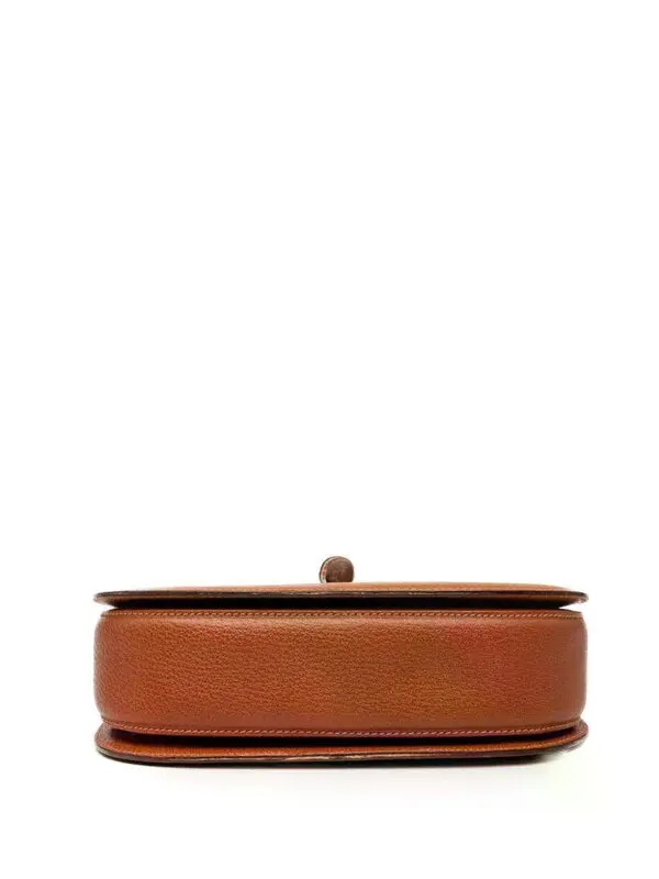 Gucci 20th Century Grained Calfskin Bamboo Night Satchel - Brown