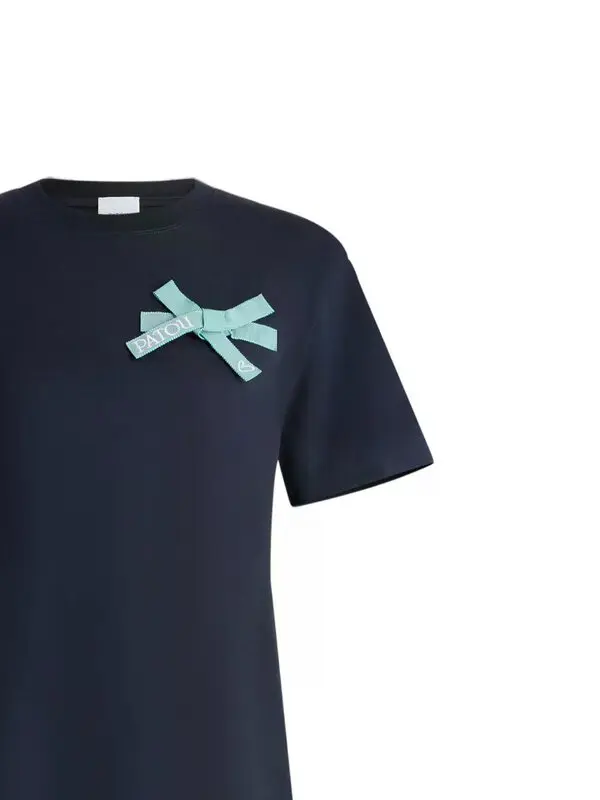 PATOU Bow Detail T-shirt - Blue