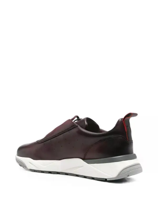 Santoni Perforated Leather Sneakers