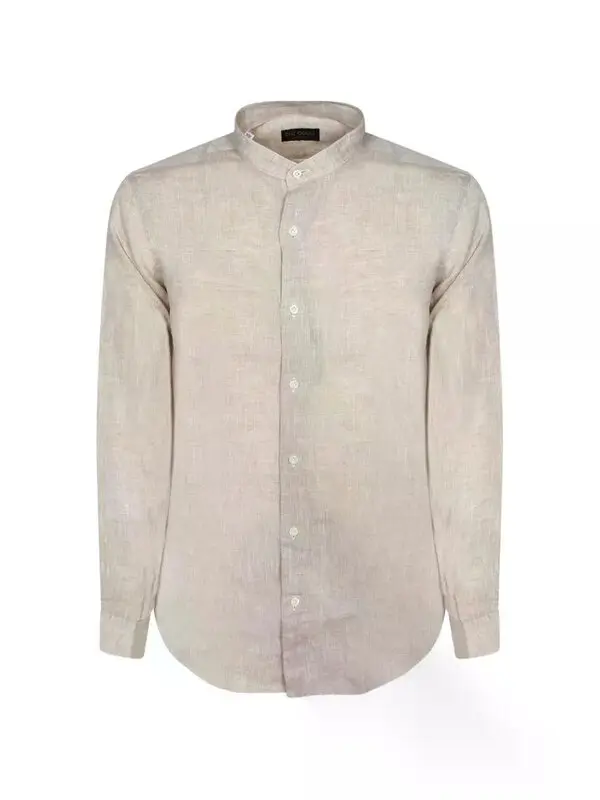 DELL'OGLIO Mandarin-collar Long-sleeve Shirt