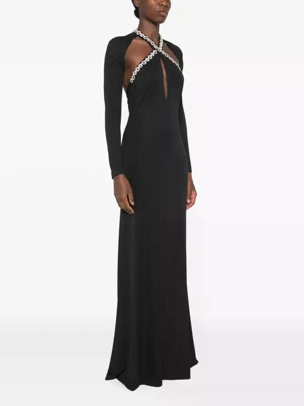 ALESSANDRO LEGORA Embellished Cut-out Maxi Dress