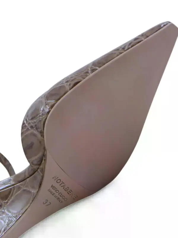 NOTABENE Elsa 50 Crocodile-effect Leather Sandals