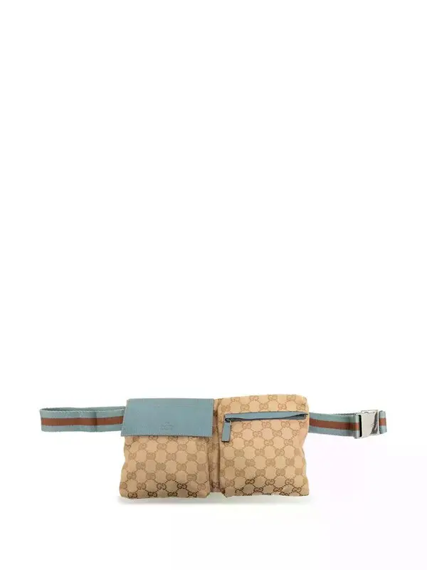 Gucci 2000-2015 Gg Canvas Web Double Pocket Belt Bag