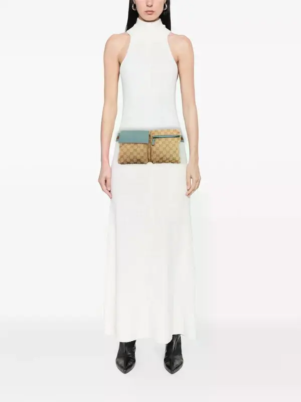 Gucci 2000-2015 Gg Canvas Web Double Pocket Belt Bag