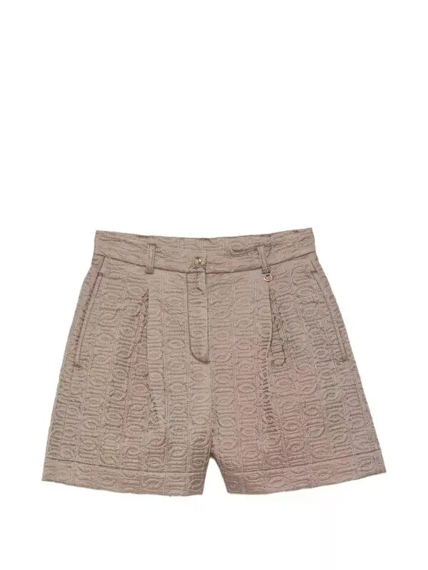 Moncler Quilted Logo-embroidered Shorts - Green