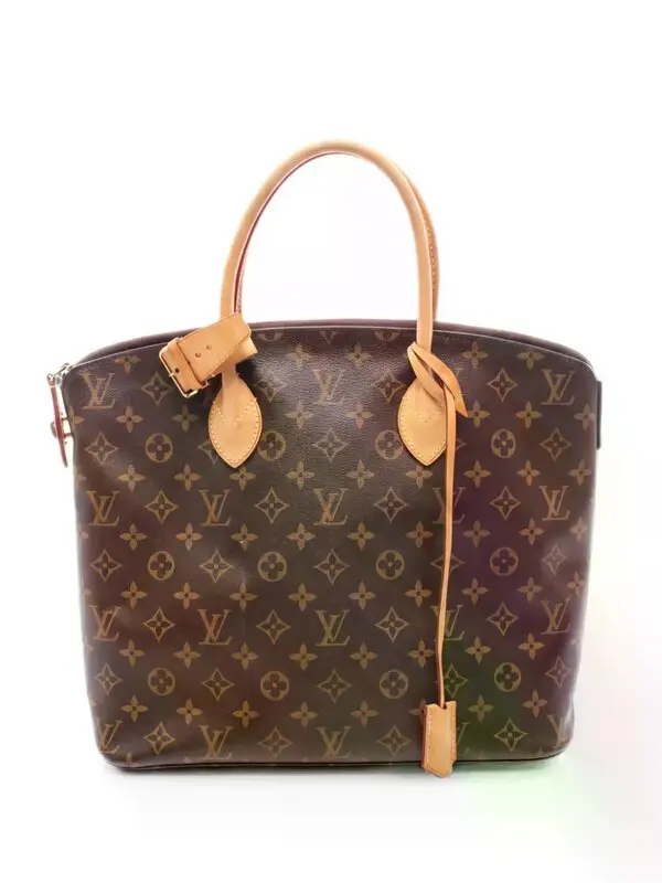 LOUIS VUITTON Monogram Lockit Tote Bag - Brown