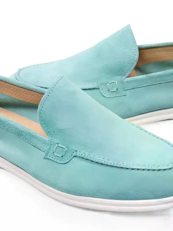 DOUCAL'S Suede Almond-toe Loafers