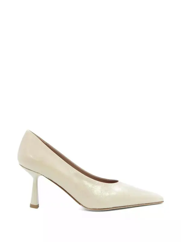 NOTABENE Emmy 70 Patent Leather Square Toe Pumps - Neutrals