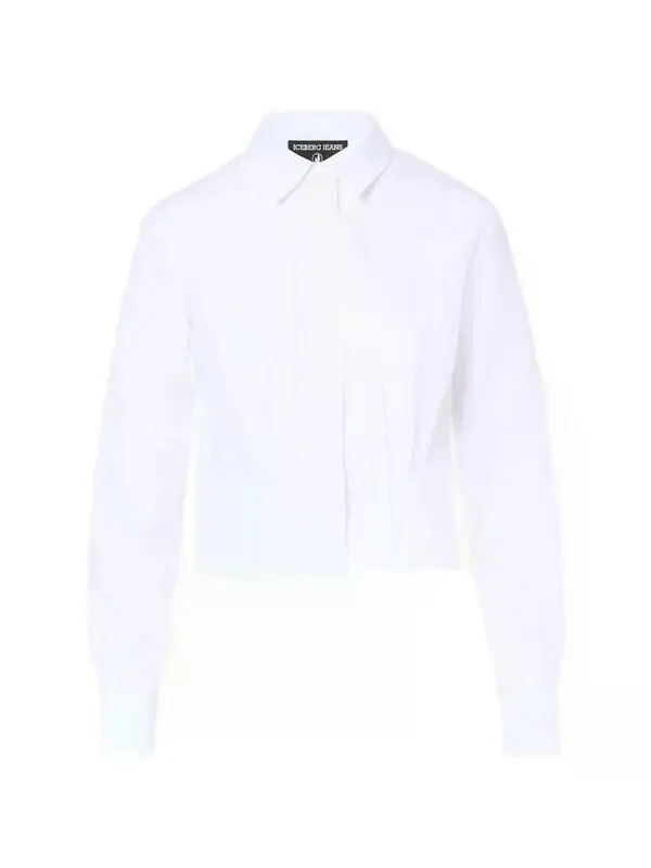 Iceberg Pleated Cropped Shirt