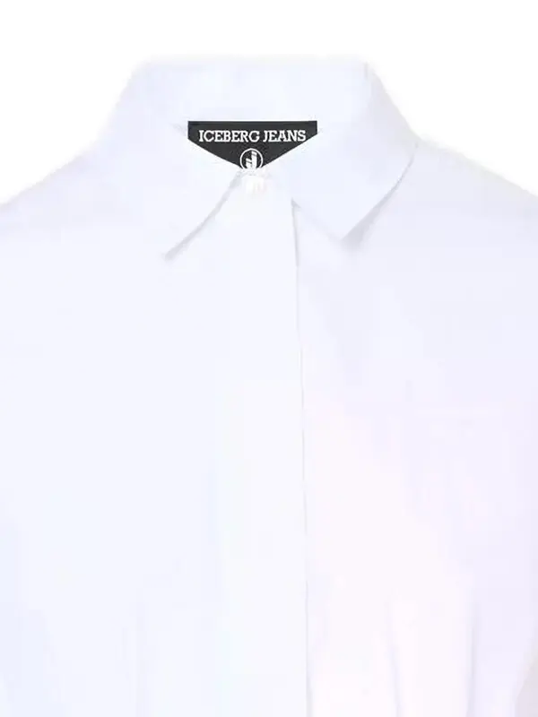 Iceberg Pleated Cropped Shirt