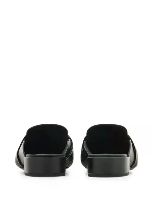 FERRAGAMO Gancini-ornament Mules - Black