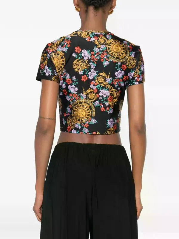 Versace Floral Print Baroque Pattern T-shirt