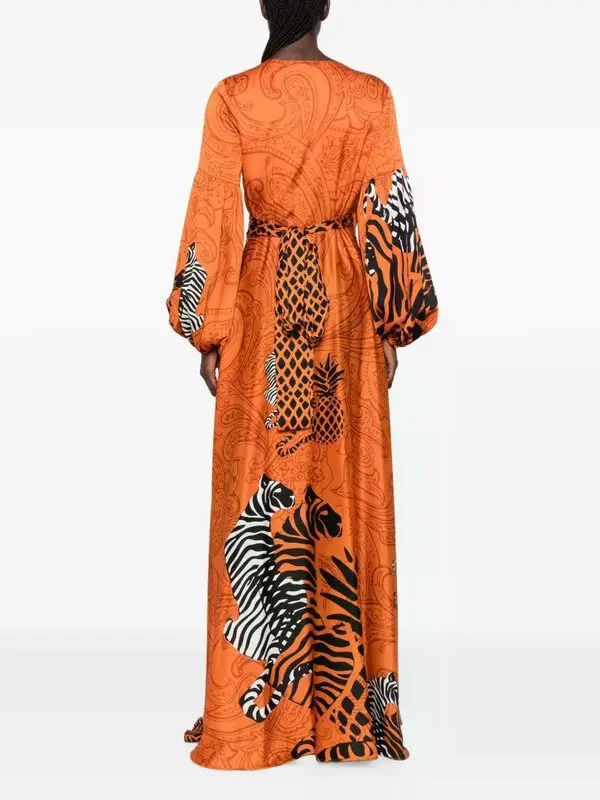 TWINSET Tiger-print Maxi Dress
