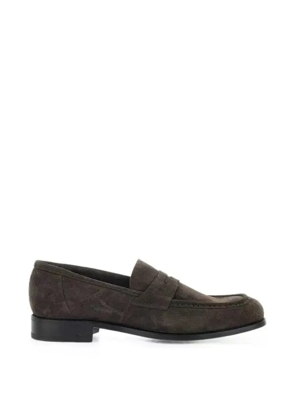 LIDFORT Suede Almond-toe Loafers