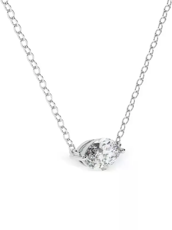 DIAMOND ESSENTIALS 14k White Gold Marquise-cut Diamond Pendant Necklace
