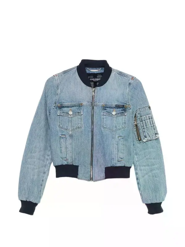 Dolce & Gabbana 2000s Denim Bomber Jacket