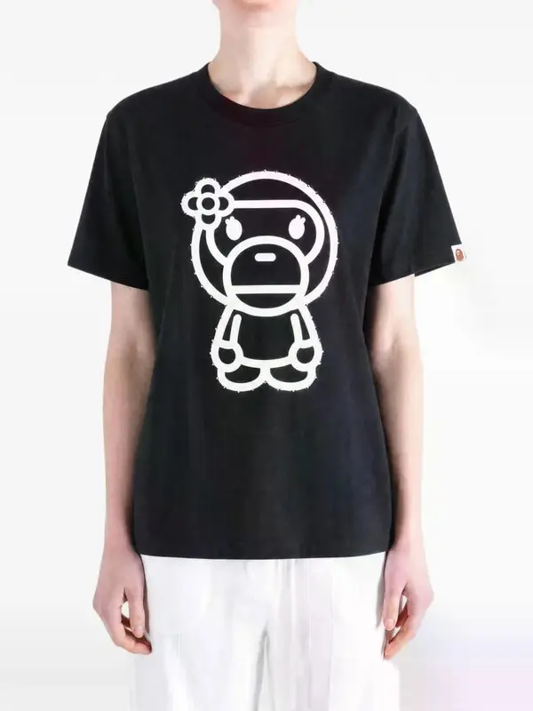 A BATHING APE Baby Milo Graphic T-shirt - Black