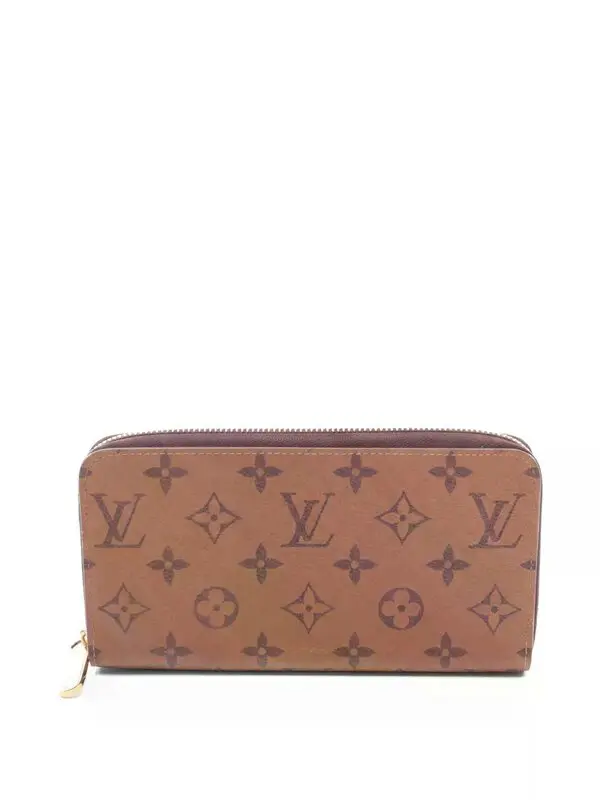 LOUIS VUITTON 2010s Zip Monogram Wallet - Brown