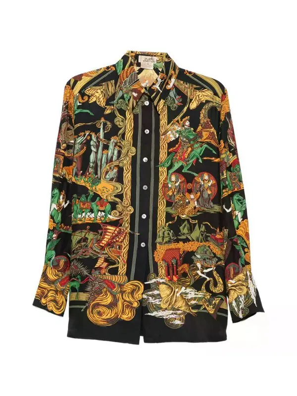 Hermès 1990s Silk Shirt
