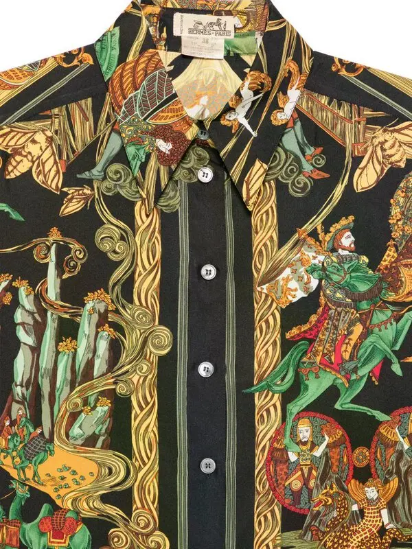 Hermès 1990s Silk Shirt