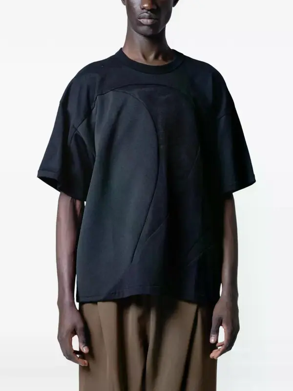 YOSHIOKUBO Mesh-panelled T-shirt