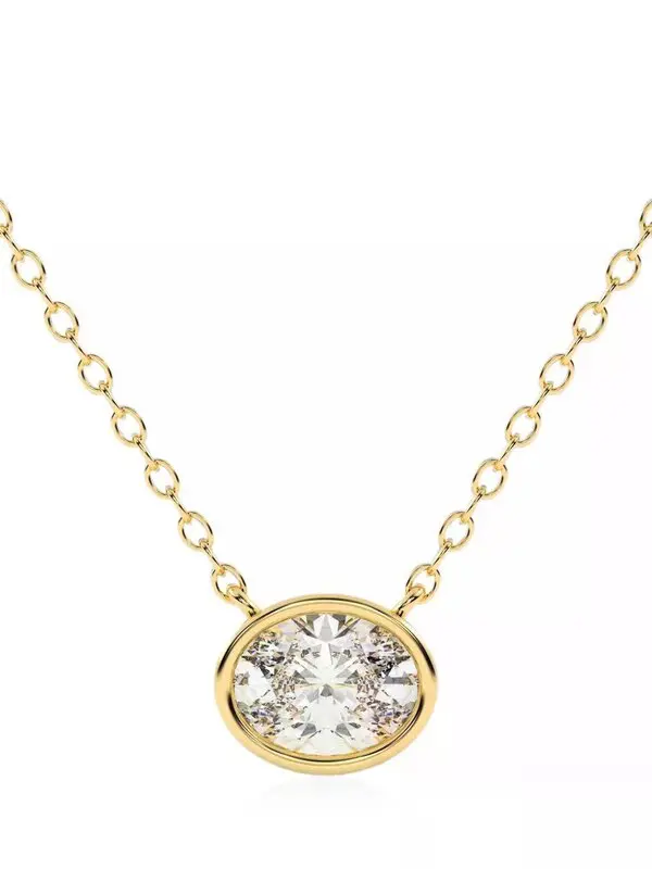 DIAMOND ESSENTIALS Lab-grown Diamond Bezel Necklace - Gold