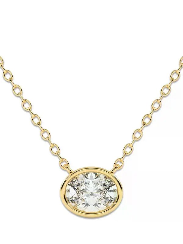 DIAMOND ESSENTIALS Lab-grown Diamond Bezel Necklace - Gold