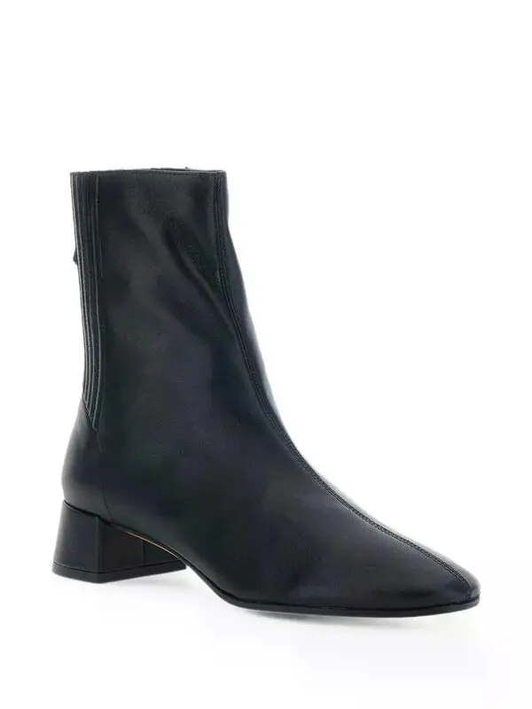 AQUAZZURA Ribbed-panel Zip-fastening Ankle Boots