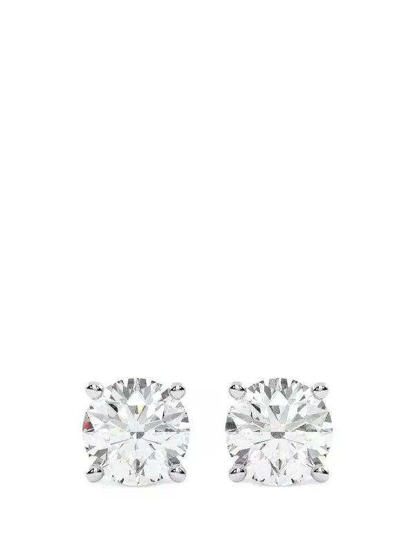 DIAMOND ESSENTIALS Lab-grown Diamond Solitaire Earrings - Silver