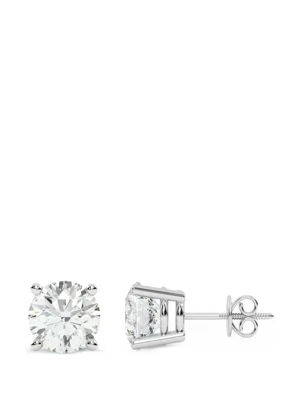 Diamond Essentials 14k White Gold Solitaire Diamond Earrings