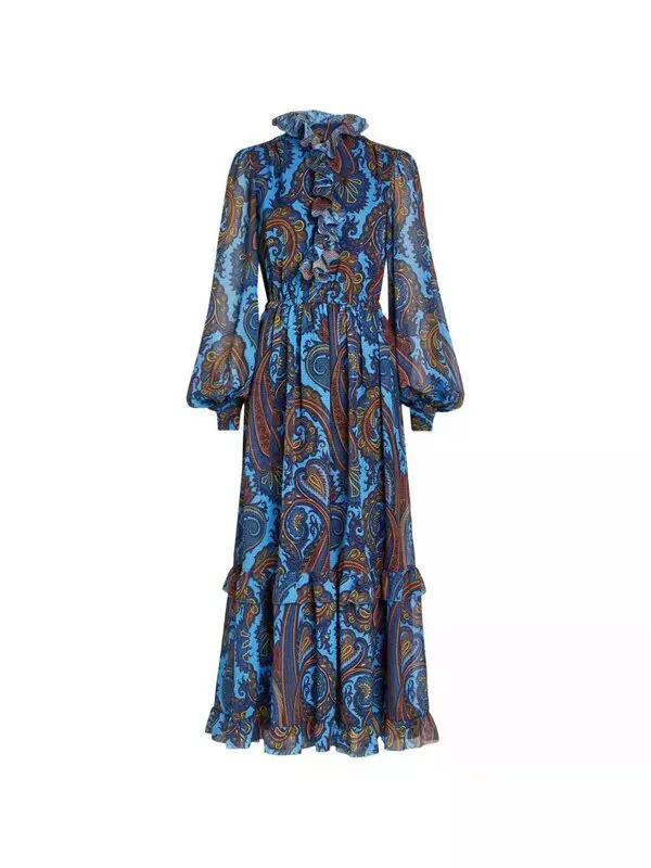 Etro Ruffled Paisley-print Maxi Dress