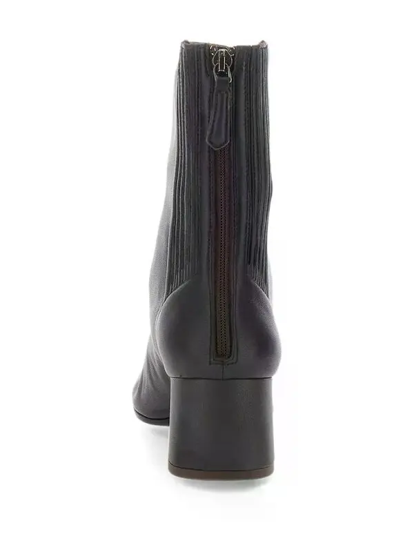 AQUAZZURA Rear-zip Ribbed-panel Ankle Boots