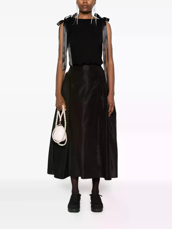 Simone Rocha Bow Detail Tank Top - Black