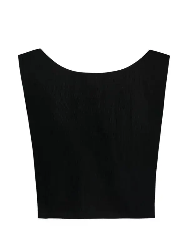 VIVIENNE WESTWOOD Orb-embroidered Ribbed Crop Top