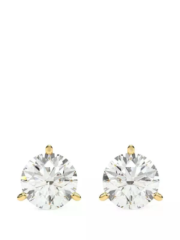 DIAMOND ESSENTIALS Diamond Solitaire Earrings - Gold
