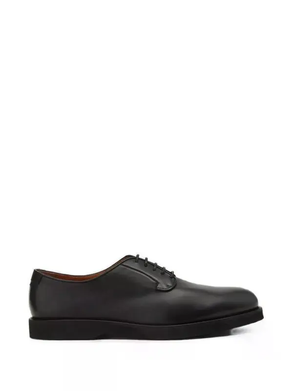 DOUCAL'S Leather Derby Shoes - Black