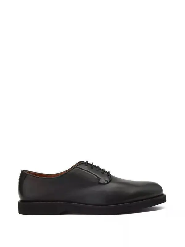 DOUCAL'S Leather Derby Shoes - Black