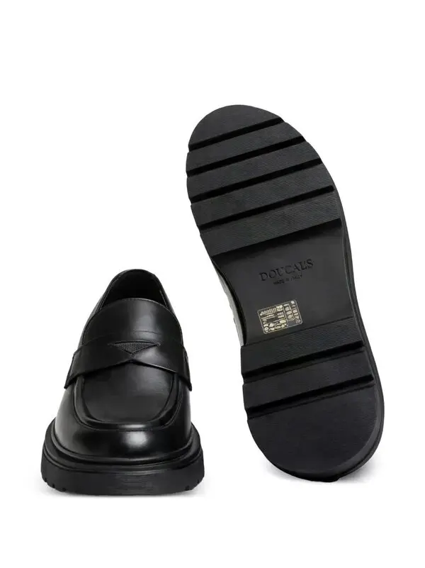 DOUCAL'S Leather Loafers - Black