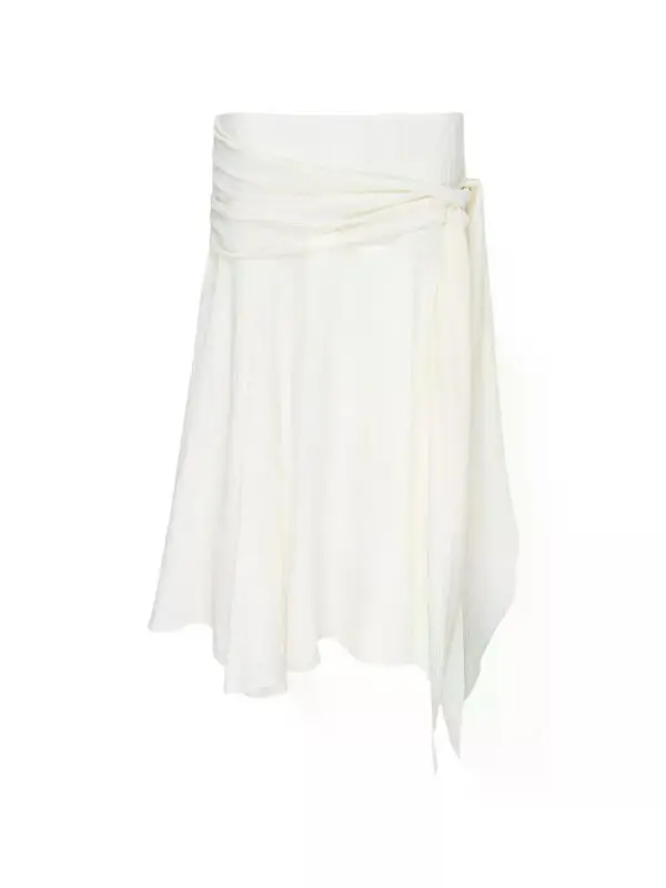 GLOWNY Sunset Draped Midi Skirt