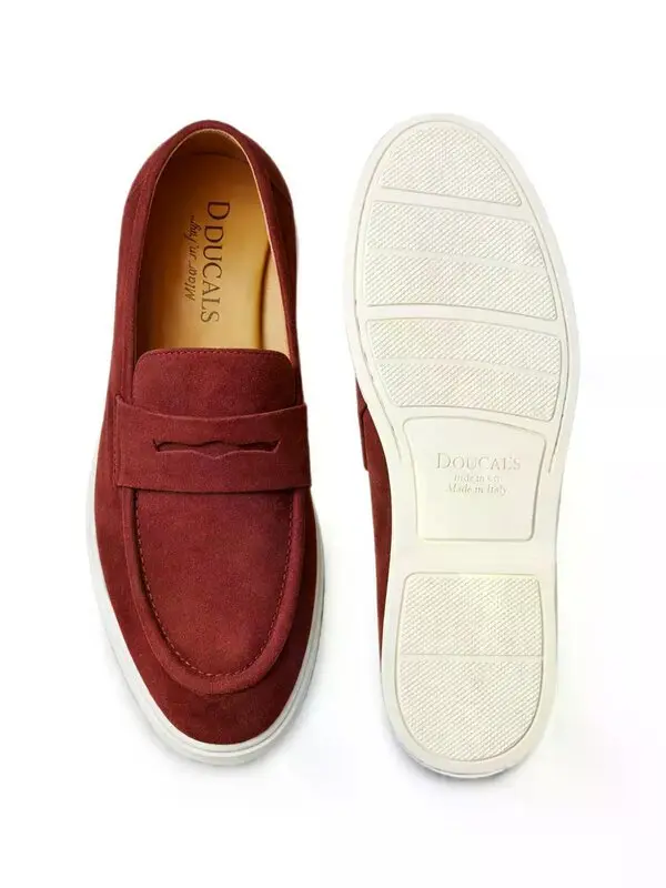 DOUCAL'S Suede Penny-strap Loafers