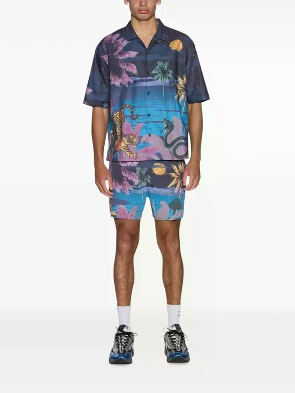 Ksubi Moonlight Digital-print Boardshorts - Blue